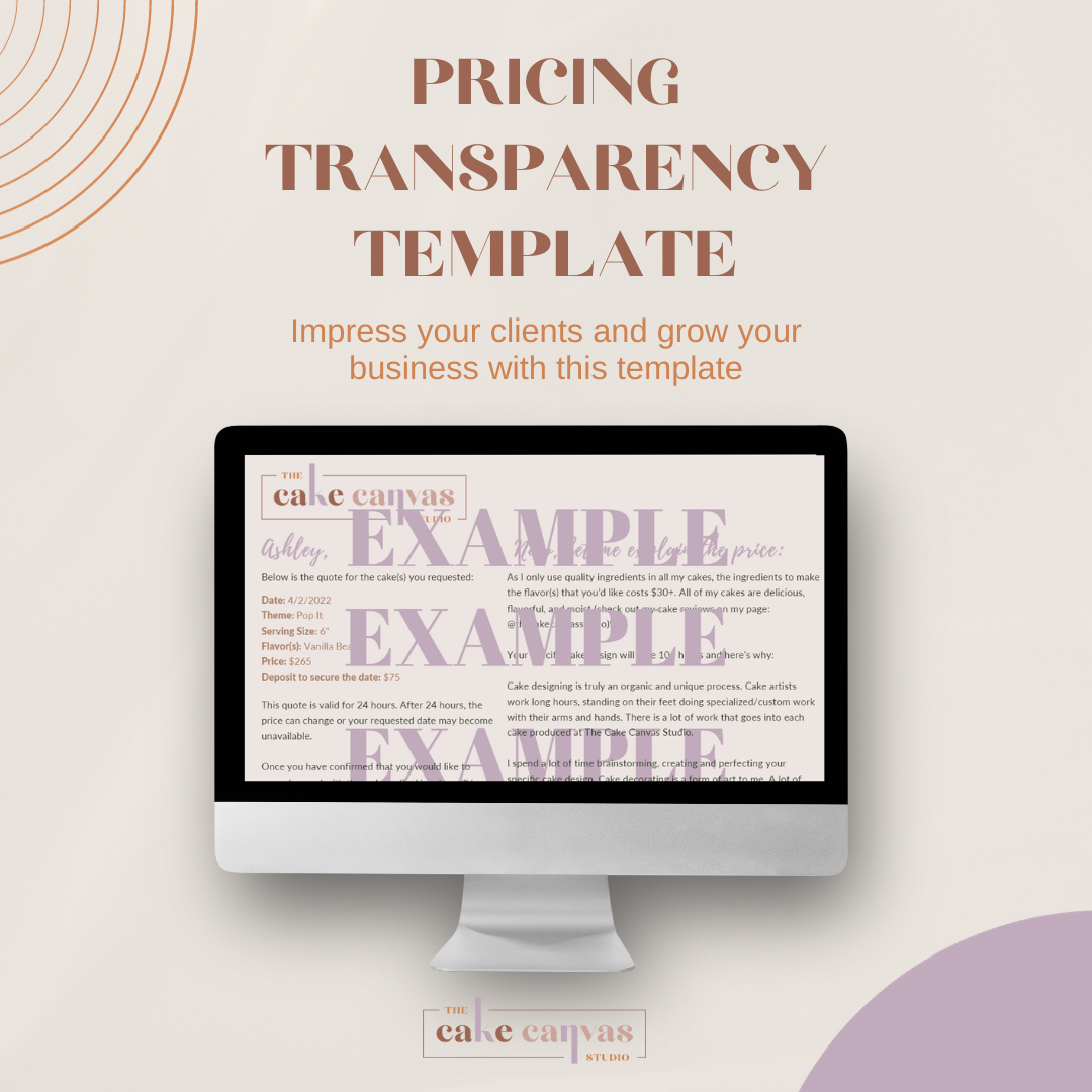 Pricing Transparency Template – The Cake Canvas Studio