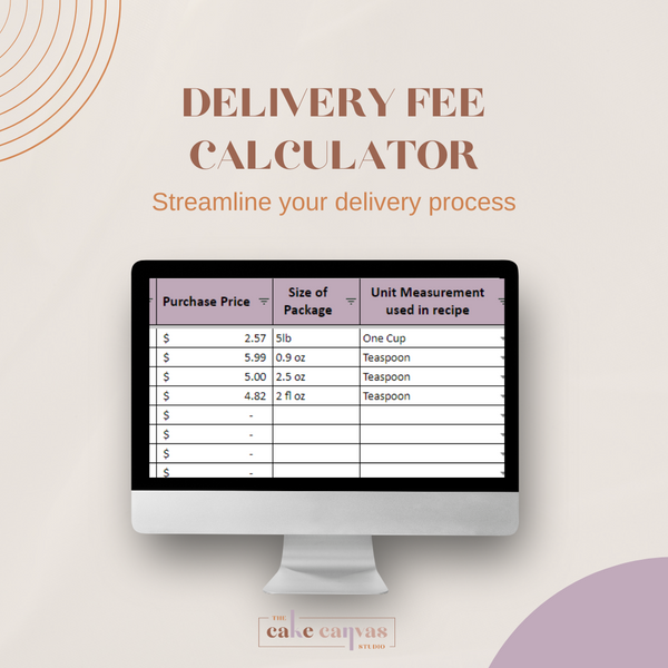 Delivery Fee Calculator – The Cake Canvas Studio